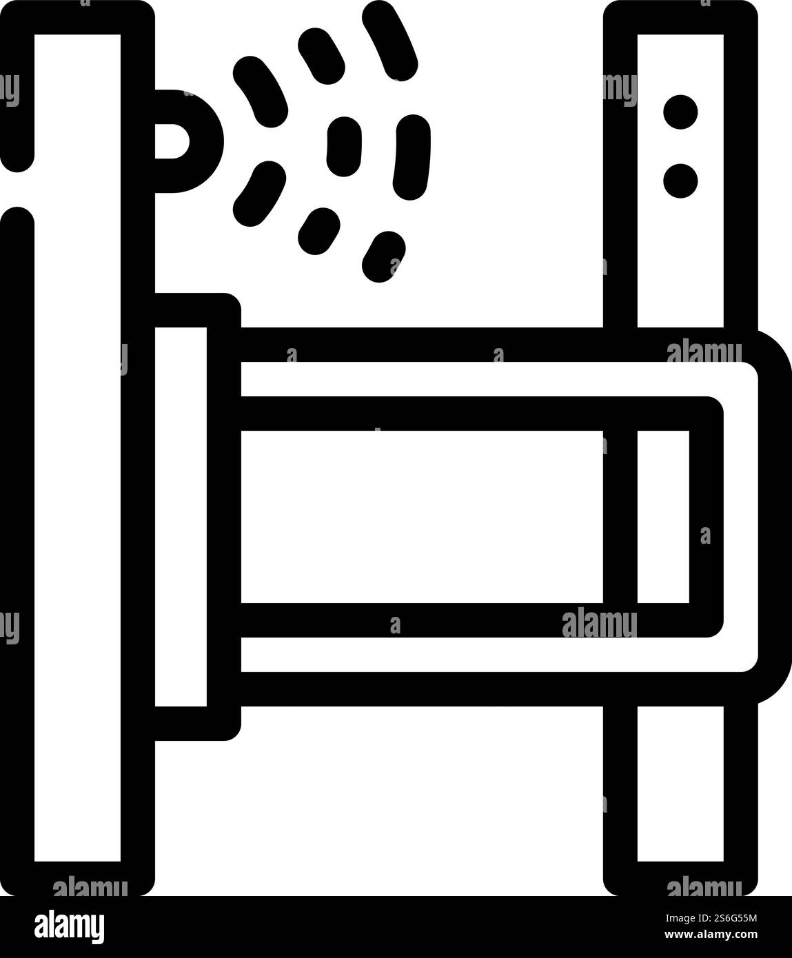 bounding frame with sensor line icon vector. bounding frame with sensor ...
