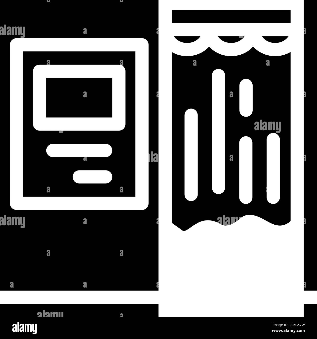 photo kiosk glyph icon vector. photo kiosk sign. isolated contour ...