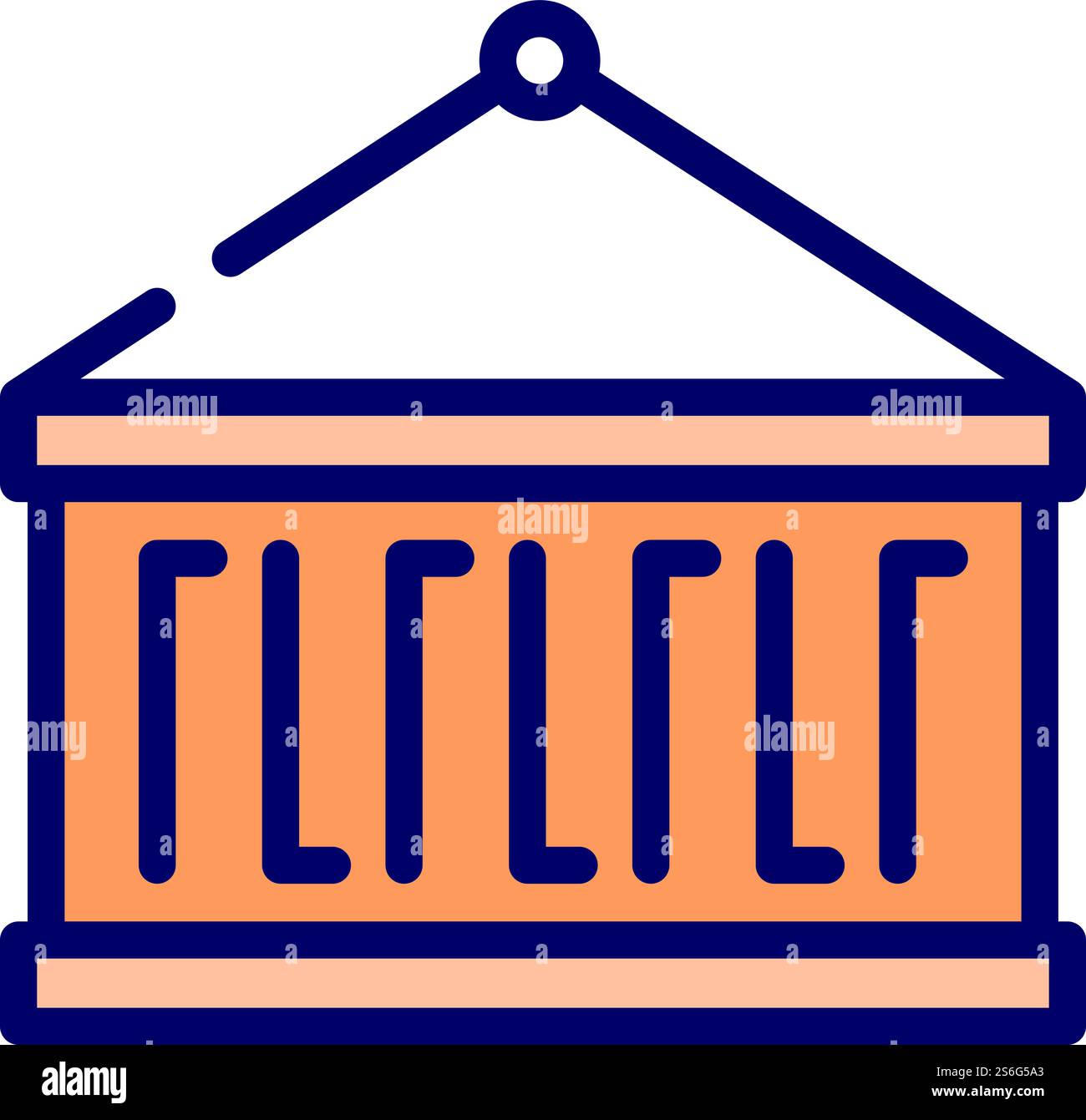 Cargo container icon. Outline Cargo container vector icon for web ...
