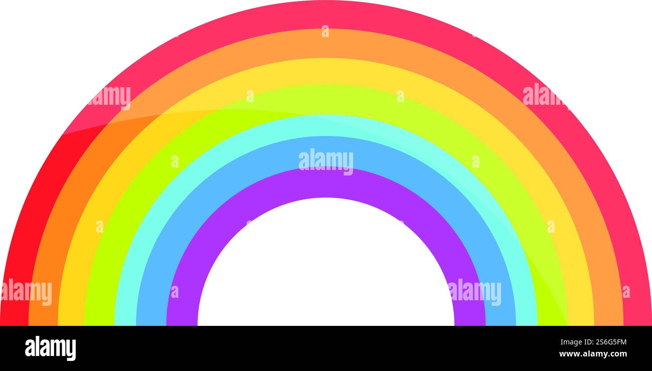 Rainbow icon. Cartoon of rainbow vector icon for web design isolated on ...