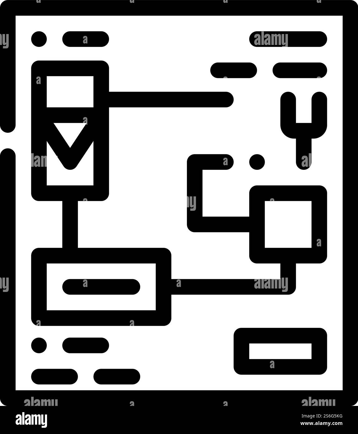 electrical circuits line icon vector. electrical circuits sign. isolated contour symbol black ...