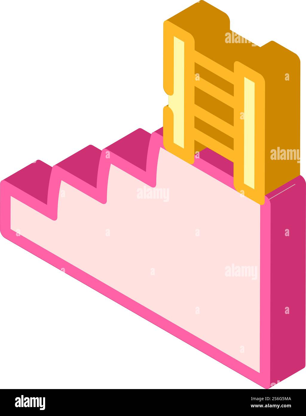 stairs and ladder construction isometric icon vector. stairs and ladder ...