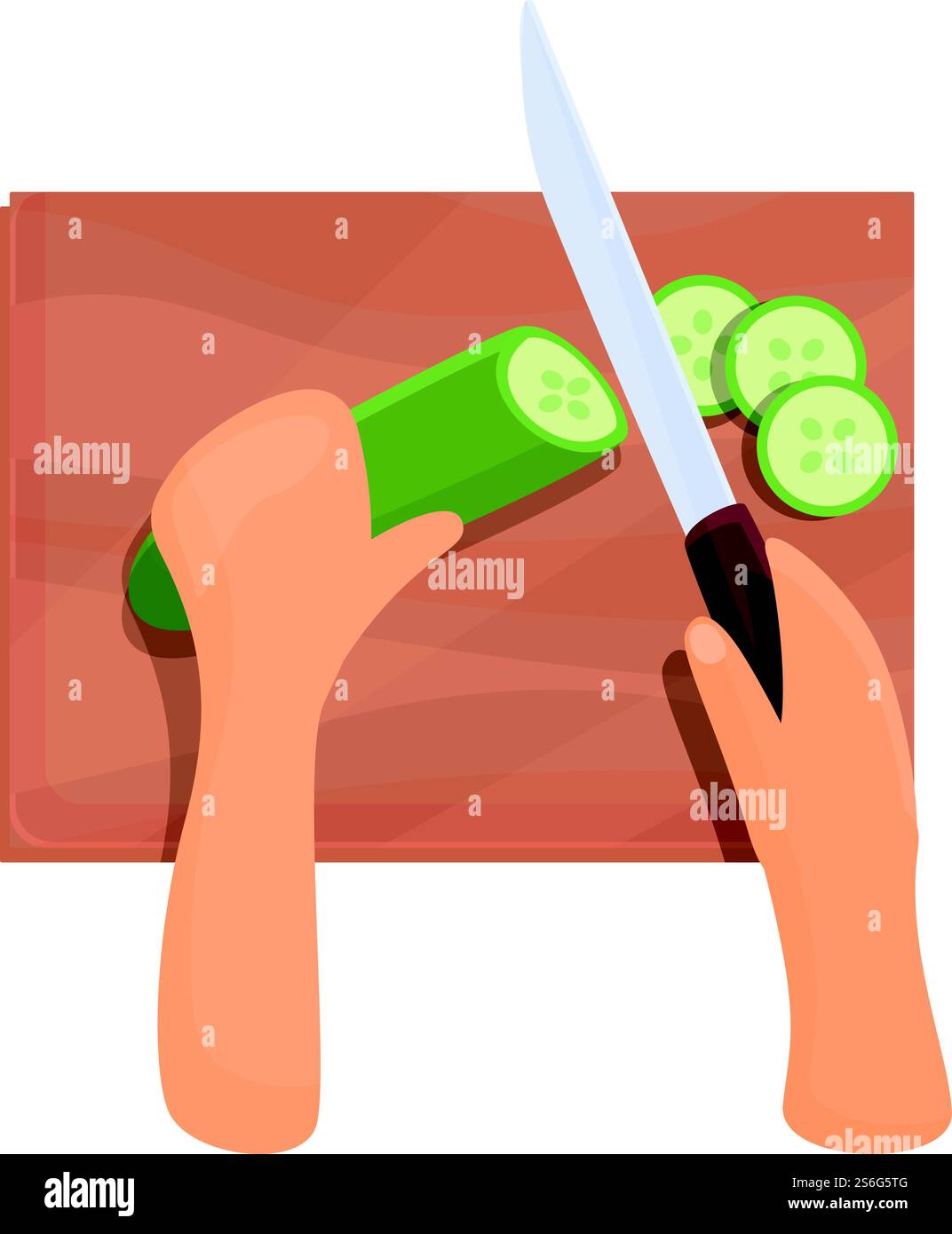 Cutting cucumber icon. Cartoon of cutting cucumber vector icon for web ...