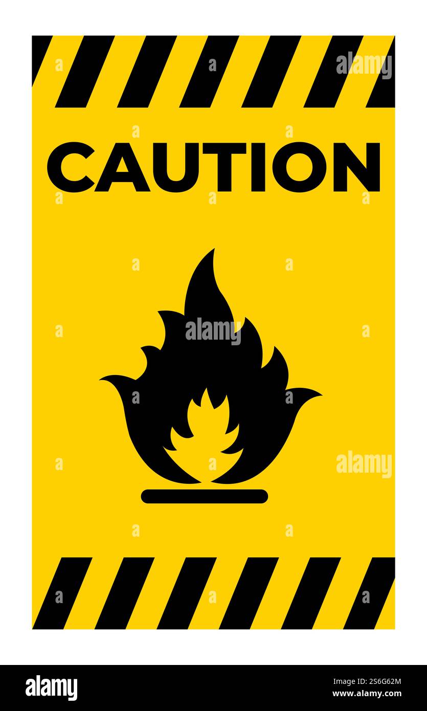 Beware Flammable Gas Symbol Isolate On White Background Stock Vector ...
