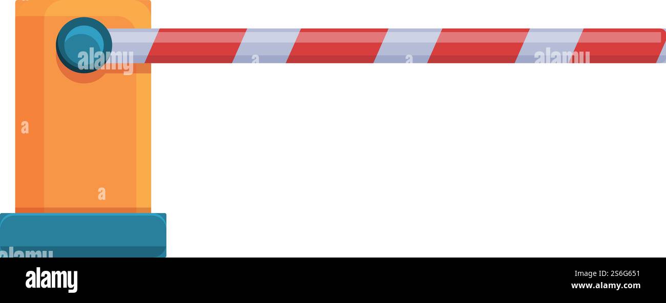 Railroad barrier element icon. Cartoon of Railroad barrier element ...