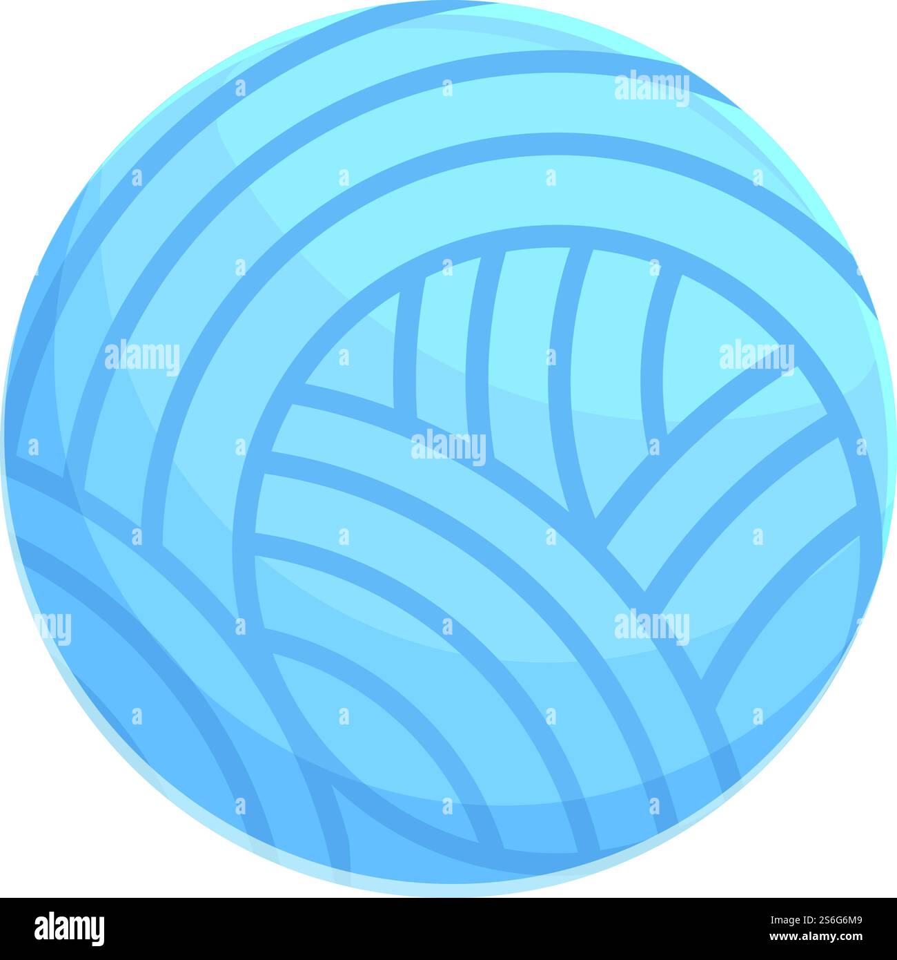 Knitting blue ball icon. Cartoon of Knitting blue ball vector icon for ...