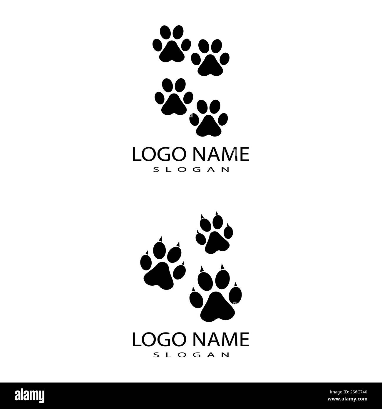 Dog paw vector footprint icon logo symbol graphic illustration Stock ...