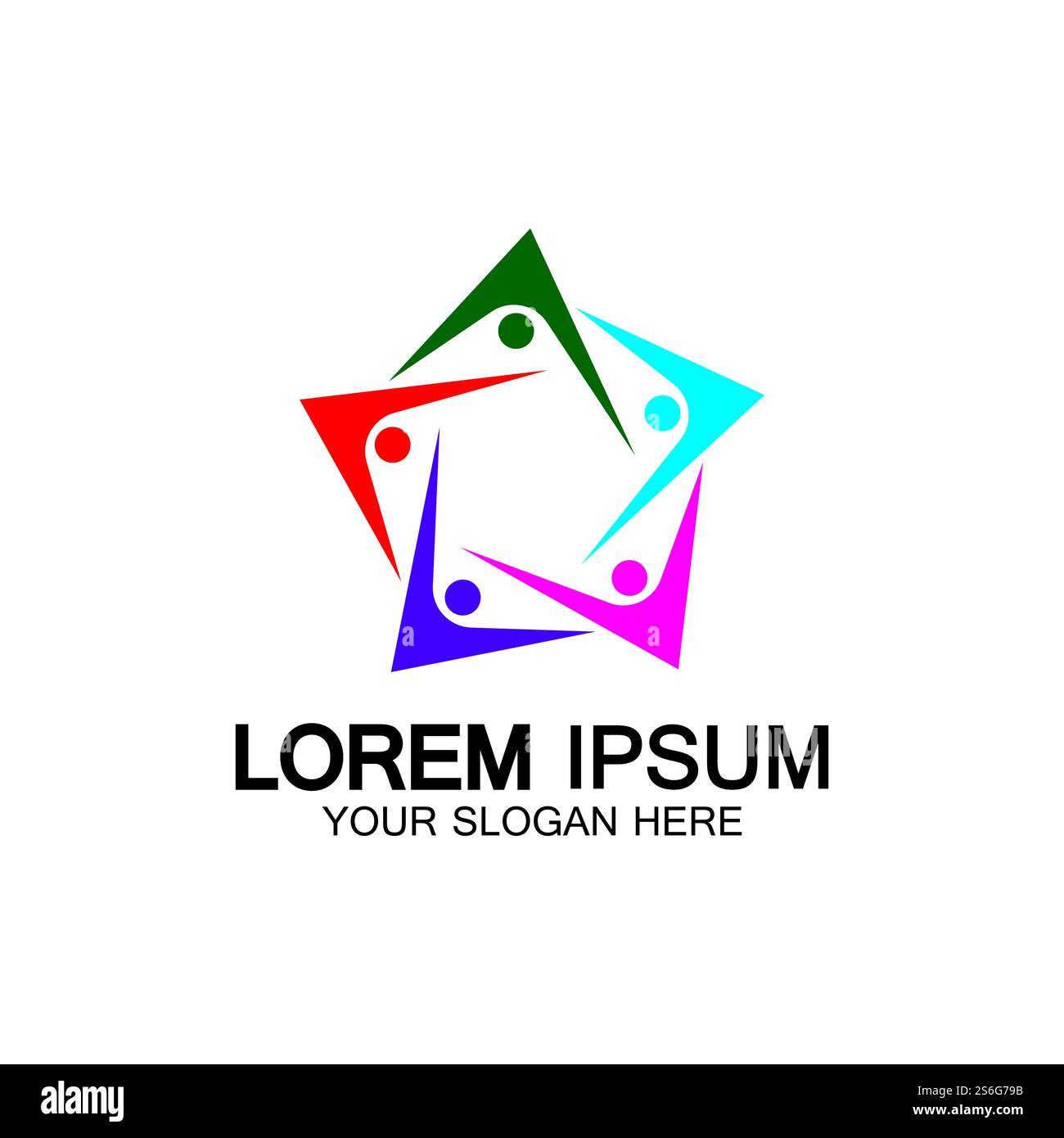 Star people logo design. Star community vector logo. star community ...
