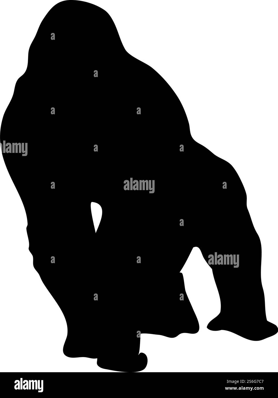 Gorilla Ape Silhouette. Smooth and clean lines. High detailed gorilla ...