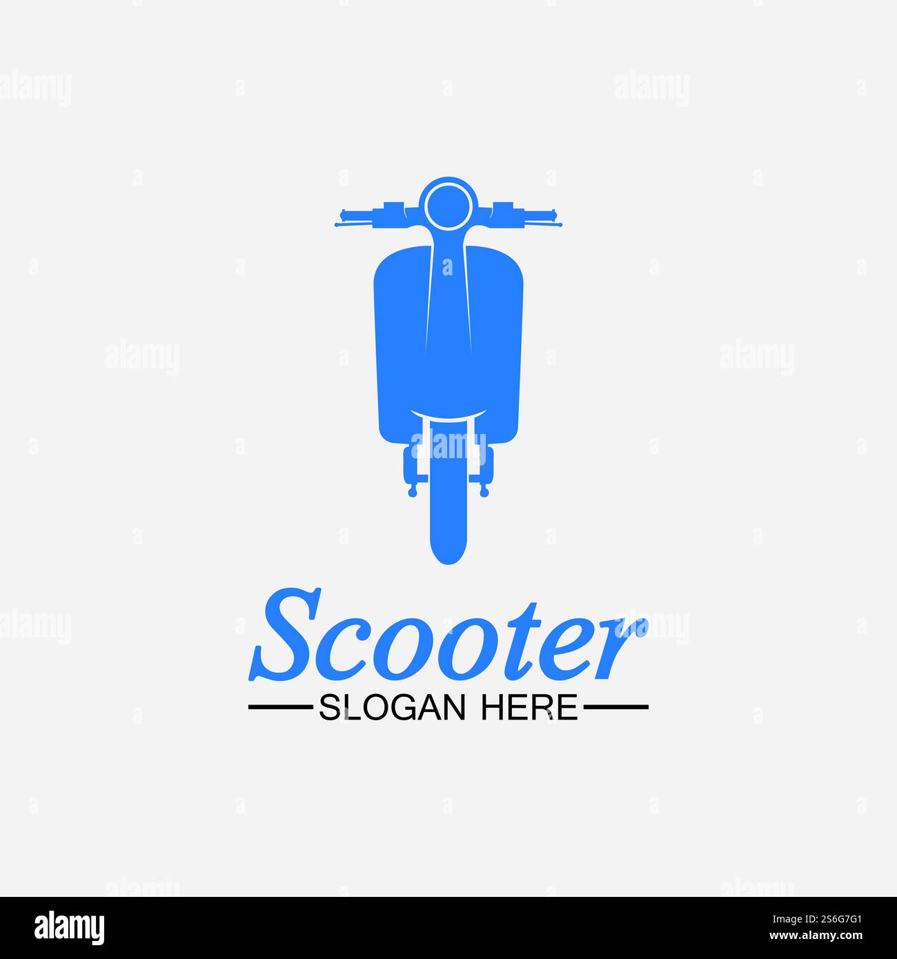 Moped scooter logo vector icon illustration design template.Retro bikes ...