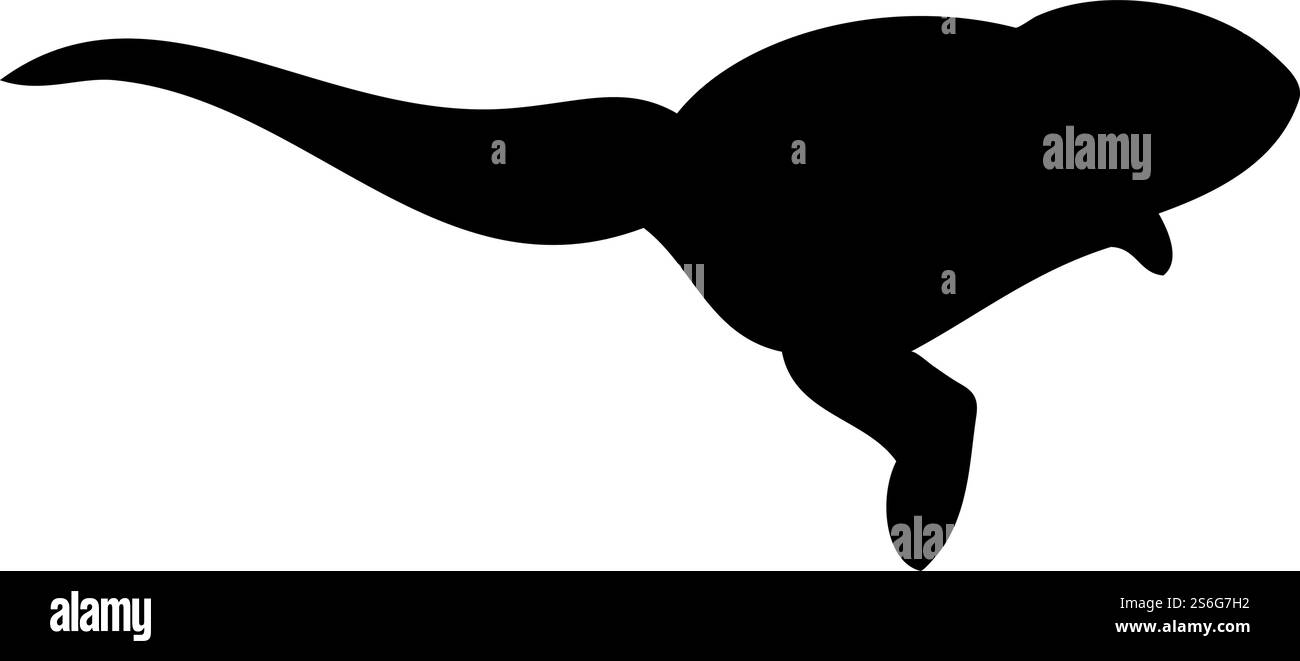 Three-toed dwarf jerboa silhouette. Smooth and clean lines. High ...