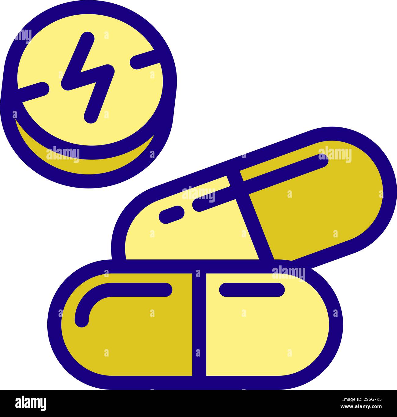Protein capsule pill icon Stock Vector Images - Alamy