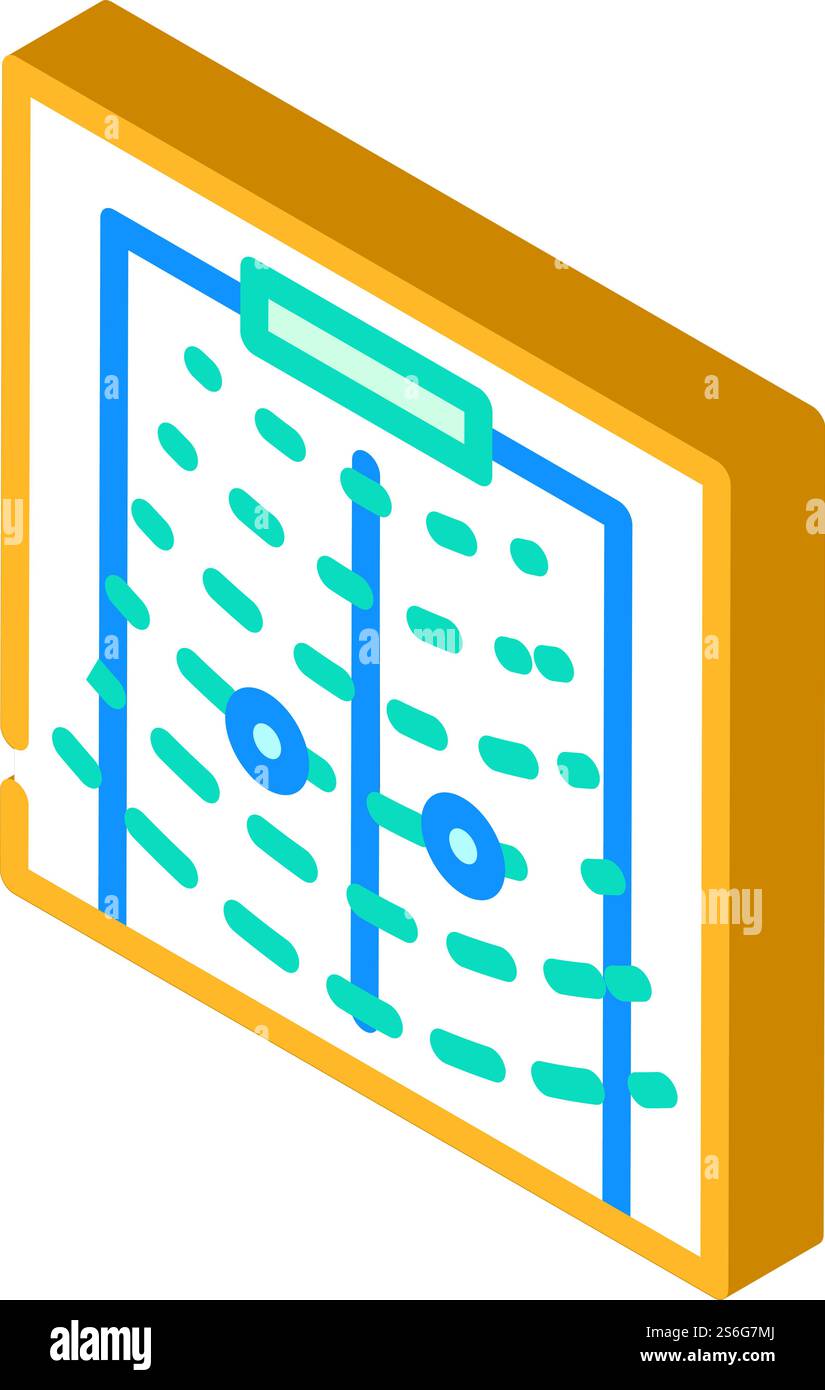 sound sensor for blind people isometric icon vector. sound sensor for ...