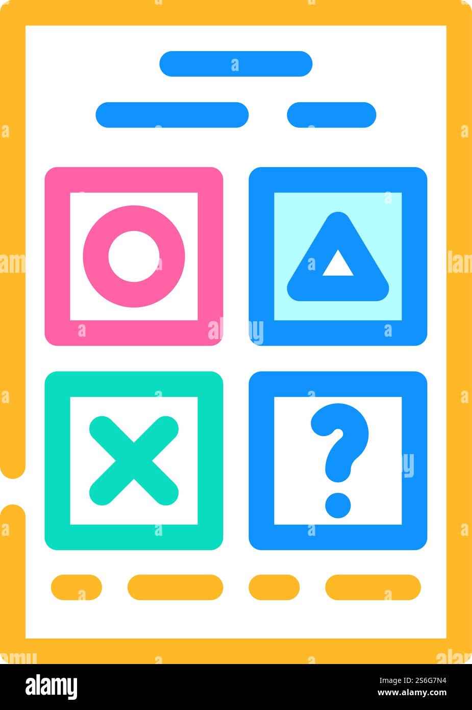 testing for self study color icon vector. testing for self study sign ...