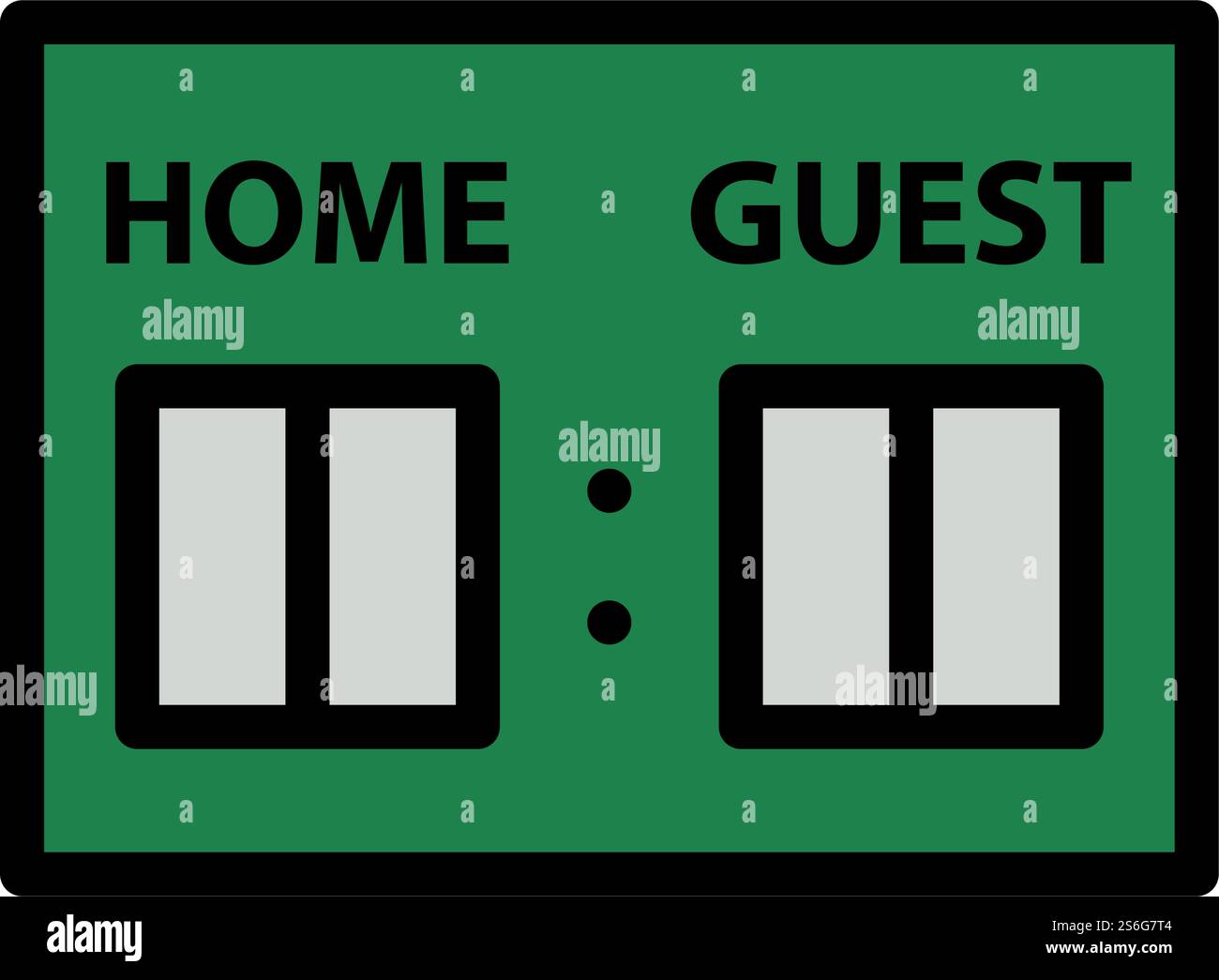 Baseball Scoreboard Icon. Editable Thick Outline With Color Fill Design ...