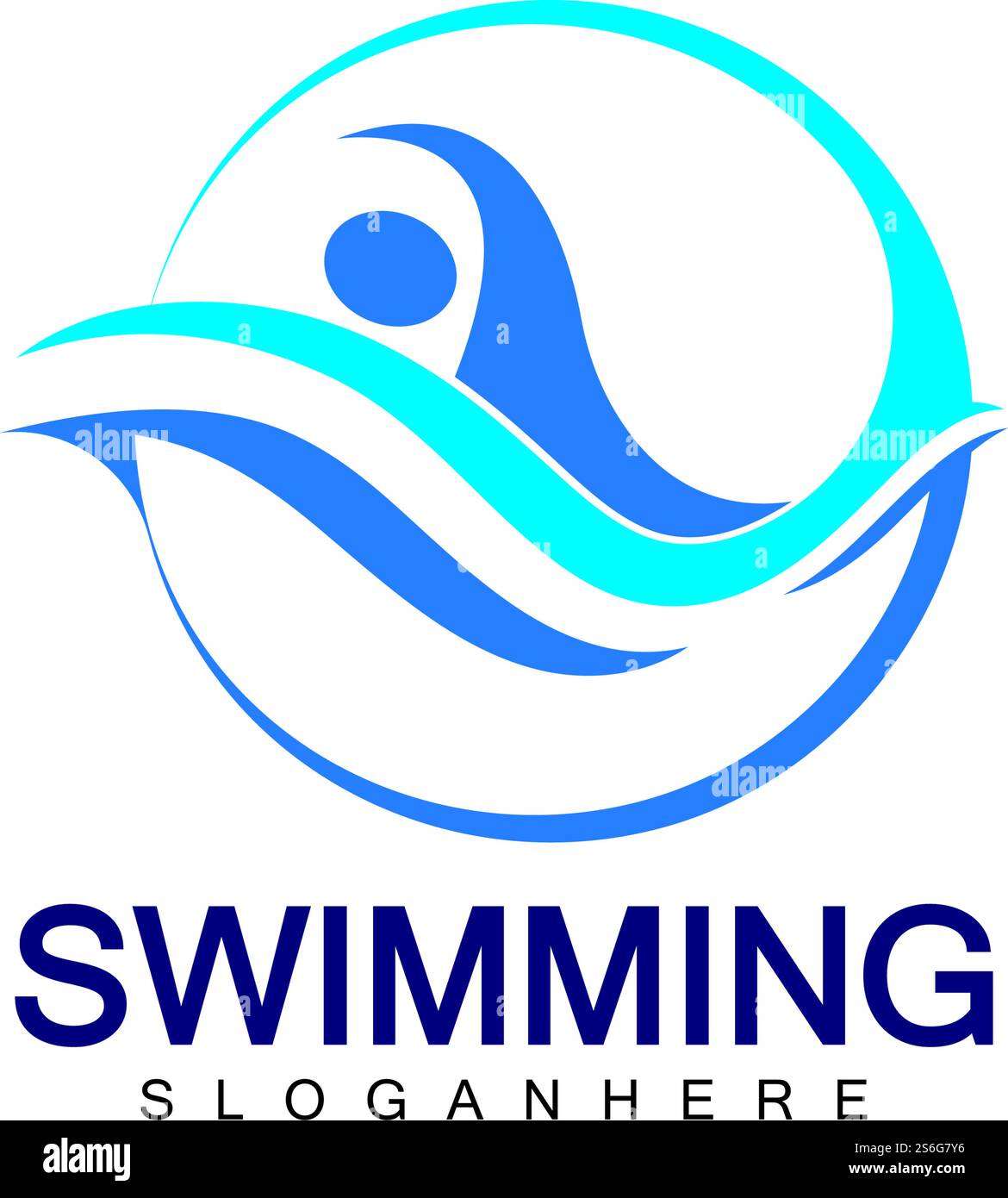 Swimming logo vector illustration design.Swimming Club. Swimmer logo ...