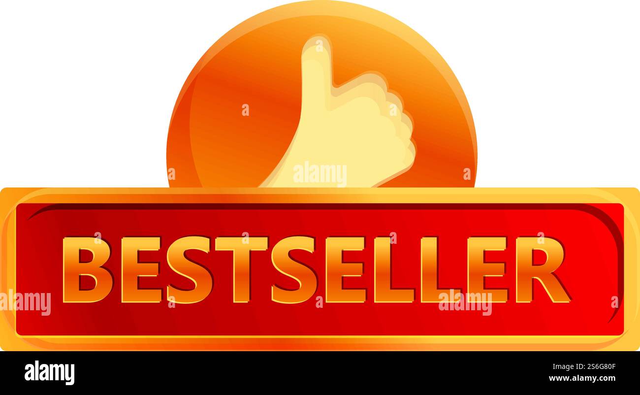 Best seller thumb up icon. Cartoon of Best seller thumb up vector icon ...