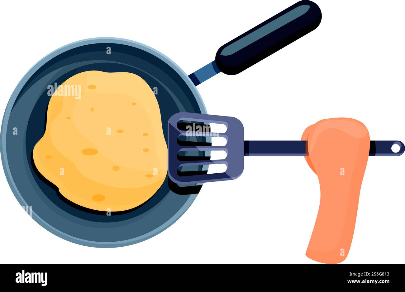 Frying pan cook icon. Cartoon of frying pan cook vector icon for web ...