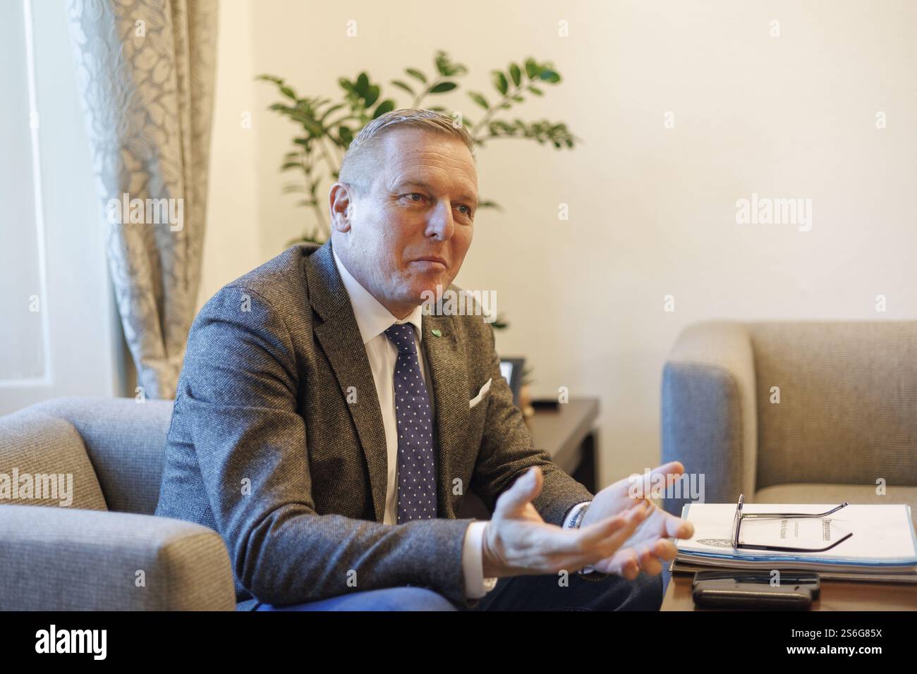 Governor of Styria Mario Kunasek (FPÖ) during an APA interview on ...