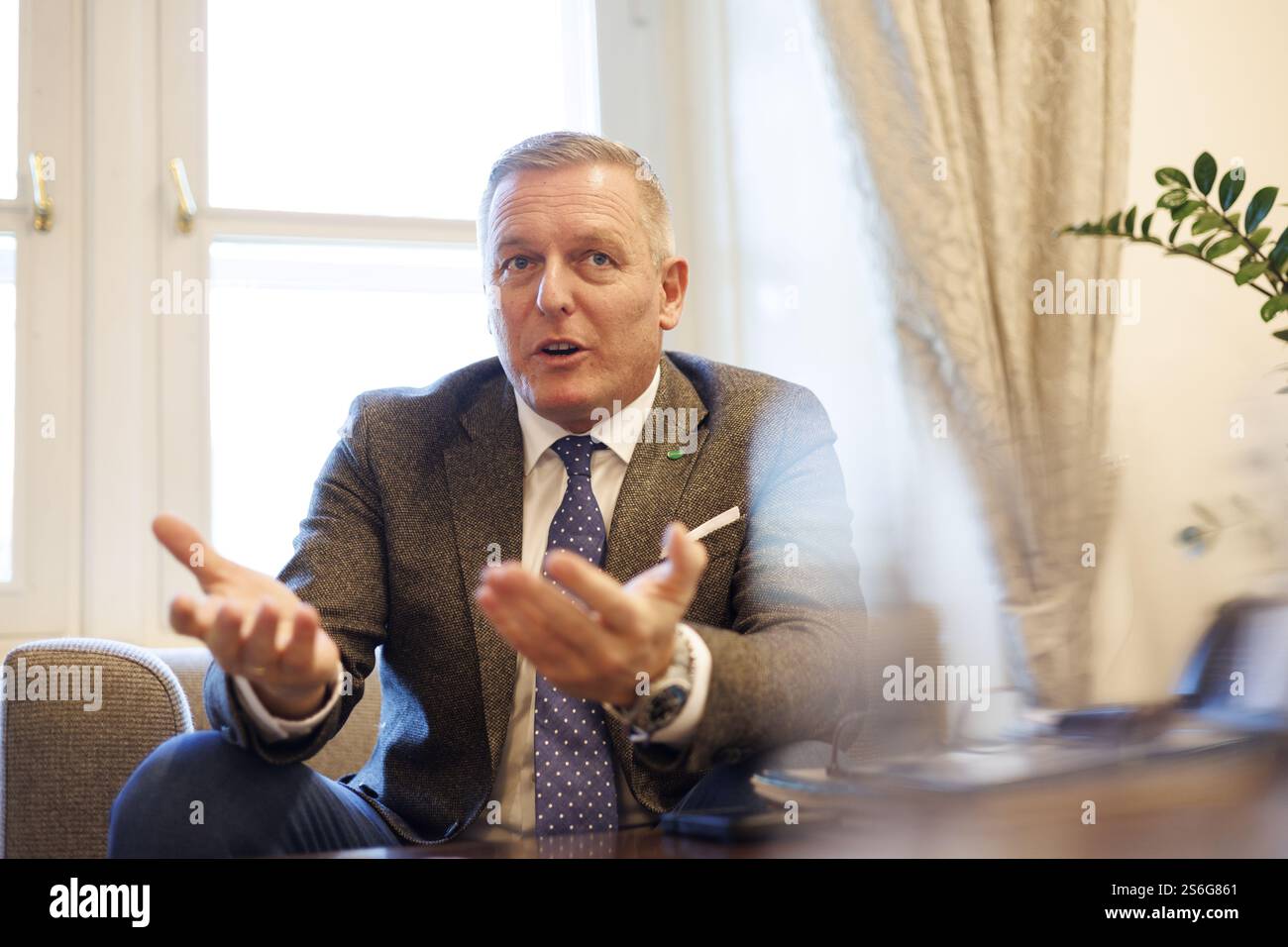 Governor of Styria Mario Kunasek (FPÖ) during an APA interview on ...