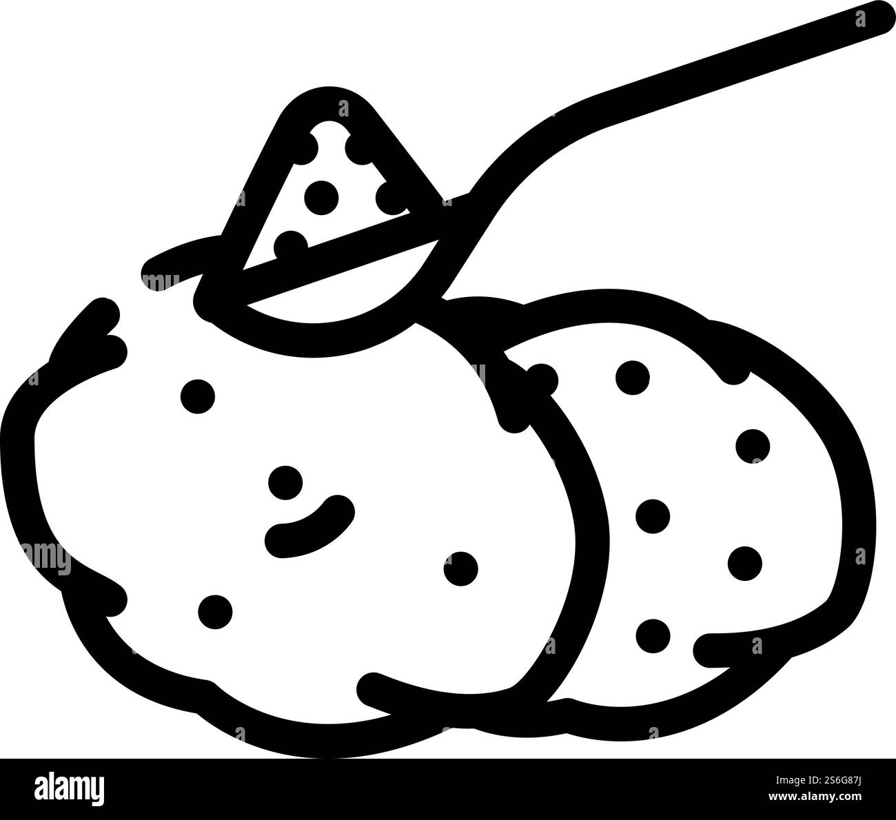 starch food additives line icon vector. starch food additives sign ...