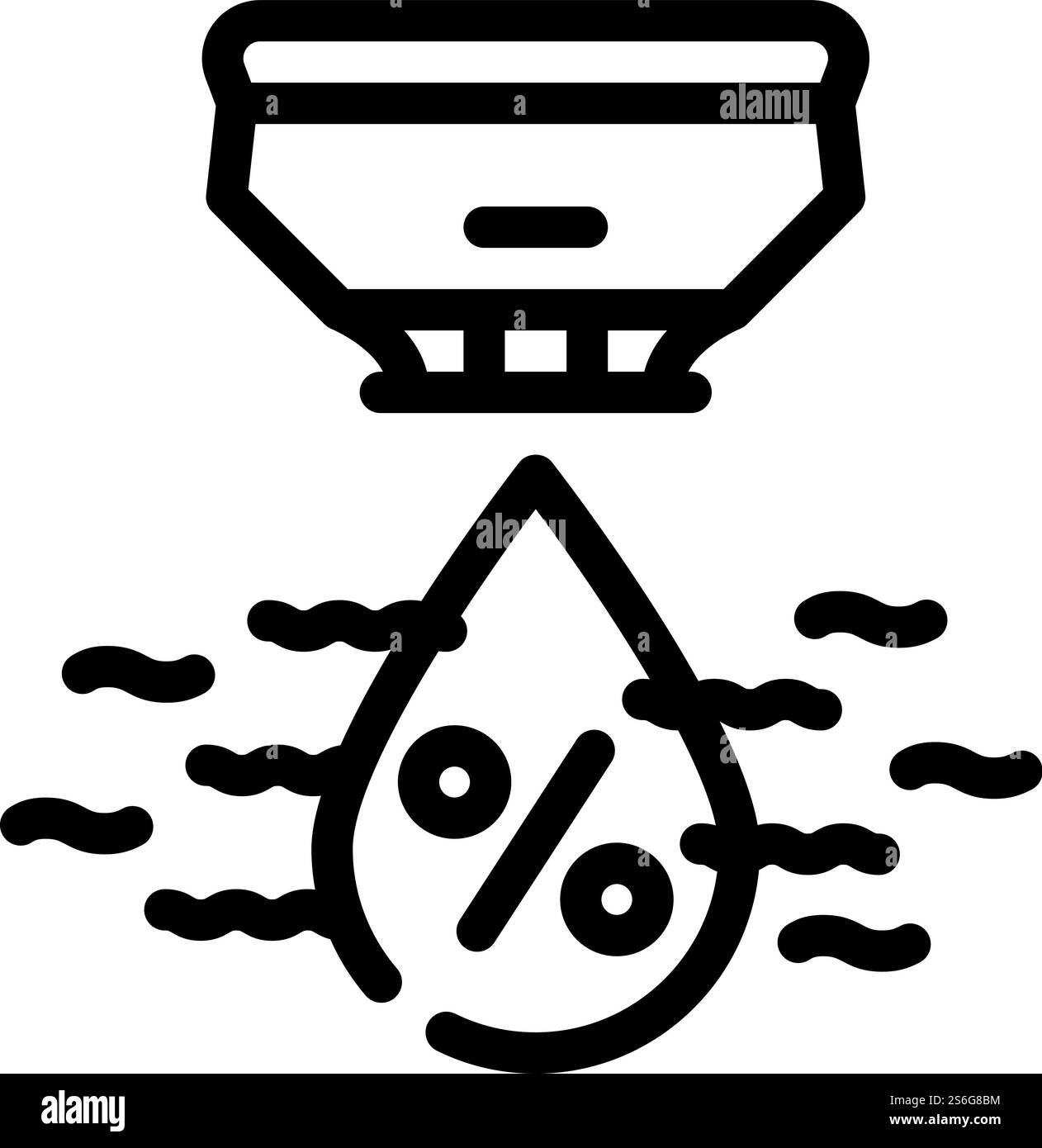 Humidity Sensor Line Icon Vector Humidity Sensor Sign Isolated Contour Symbol Black