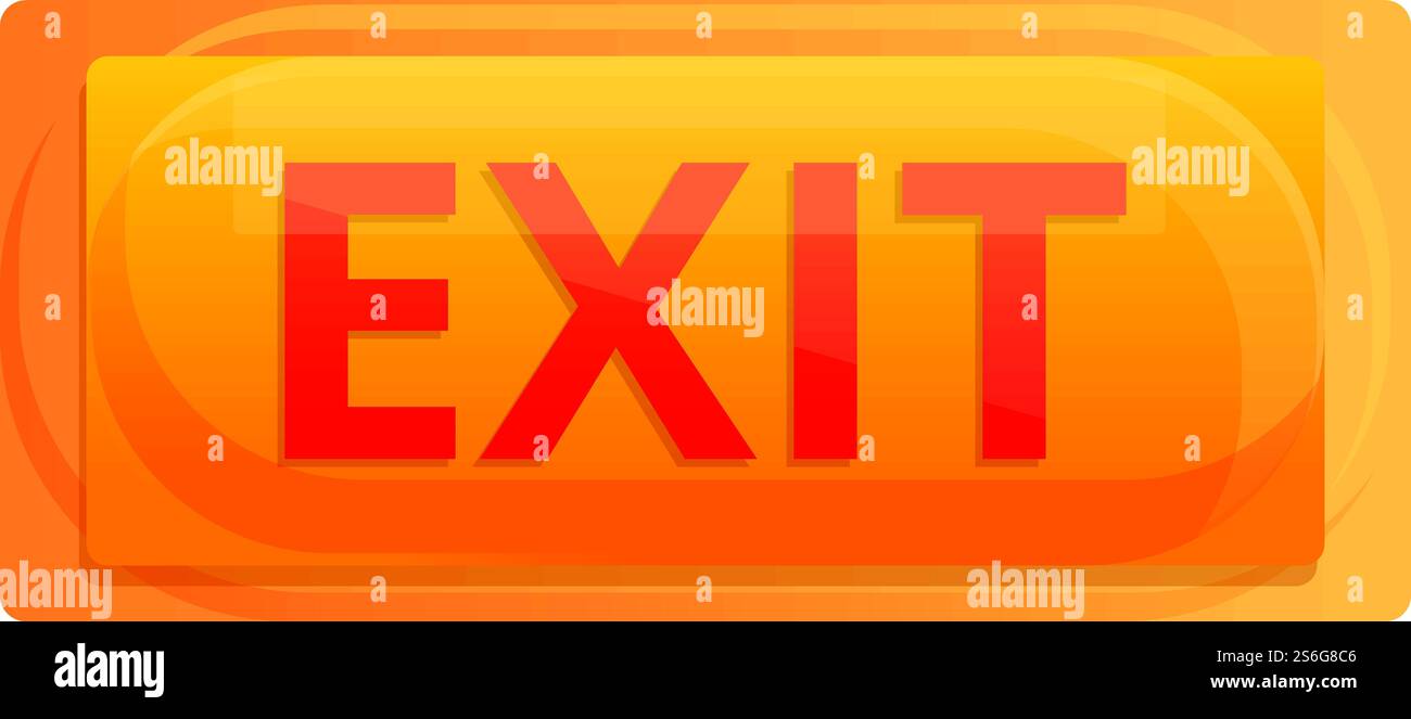 Exit button interface icon. Cartoon of Exit button interface vector ...