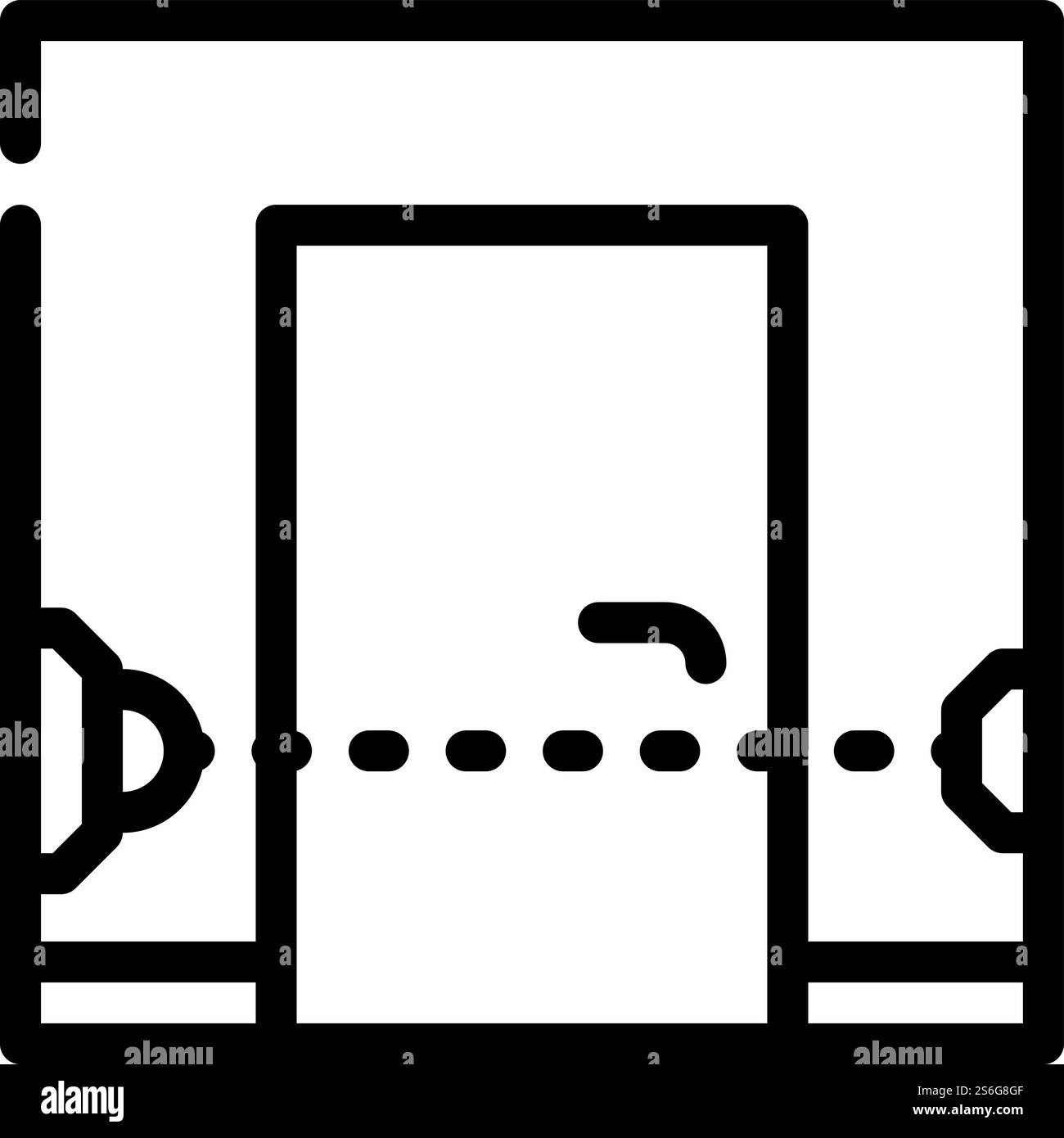 beam sensor line icon vector. beam sensor sign. isolated contour symbol ...