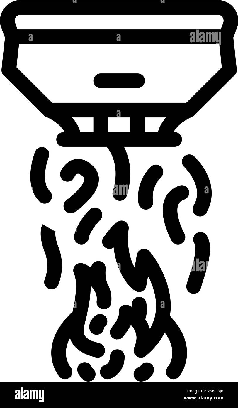 fire sensor line icon vector. fire sensor sign. isolated contour symbol ...
