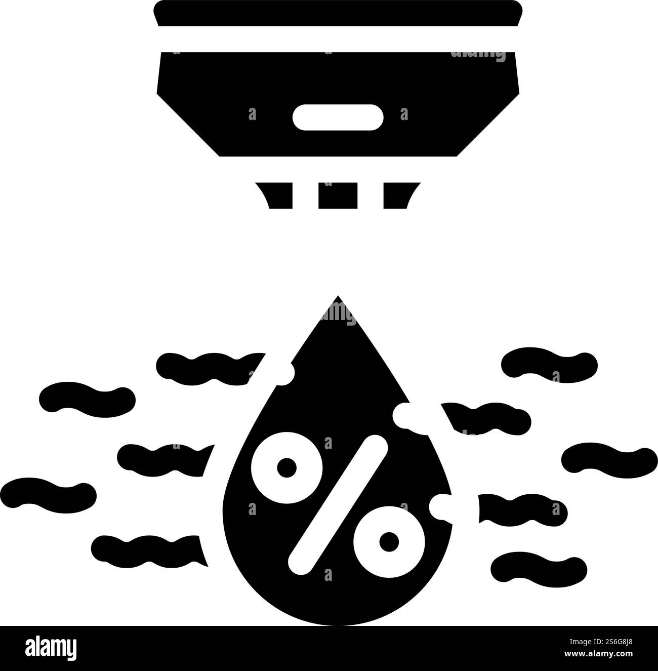 humidity sensor glyph icon vector. humidity sensor sign. isolated ...
