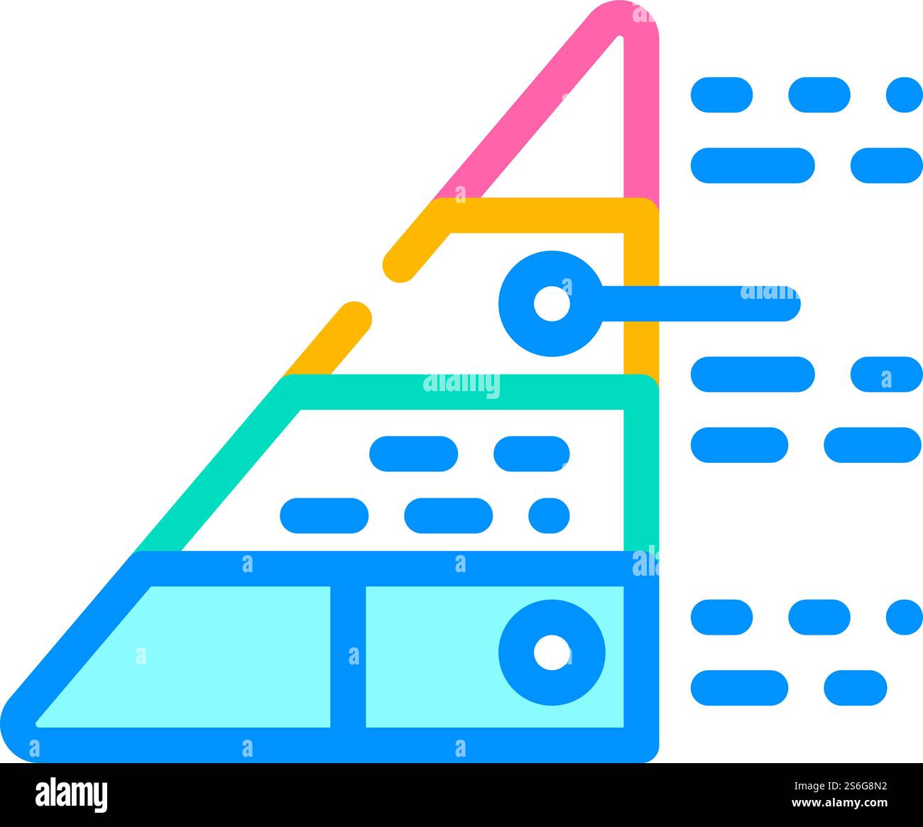 pyramid maslow color icon vector. pyramid maslow sign. isolated symbol ...