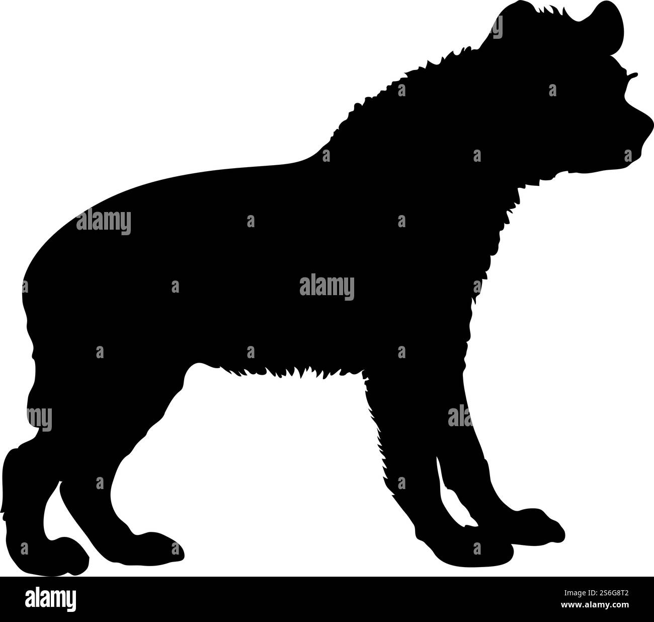Hyena silhouette. Smooth and clean lines. High detailed Hyena silhouette. Vector Illustration ...