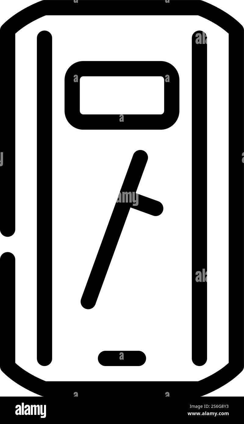 shield and baton protest meeting line icon vector. shield and baton ...