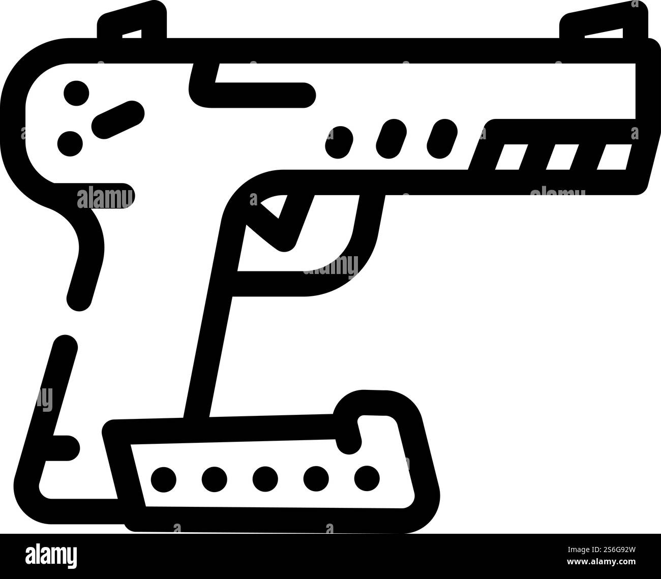traumatic weapon protest meeting line icon vector. traumatic weapon ...