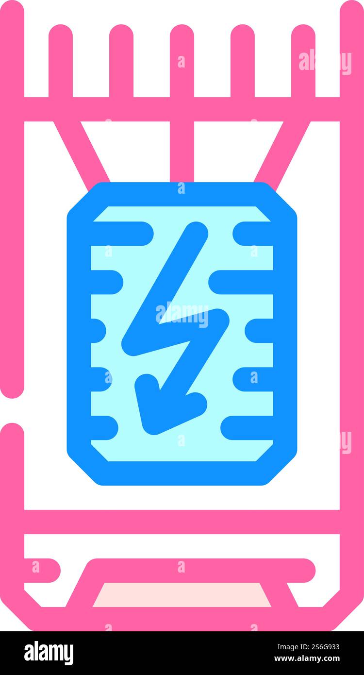 bullet stun gun color icon vector. bullet stun gun sign. isolated ...