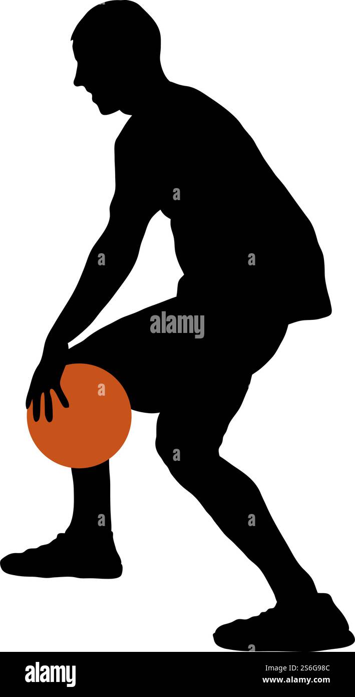 Basketball Player Silhouette. Smooth and Clean Black Design. Vector ...