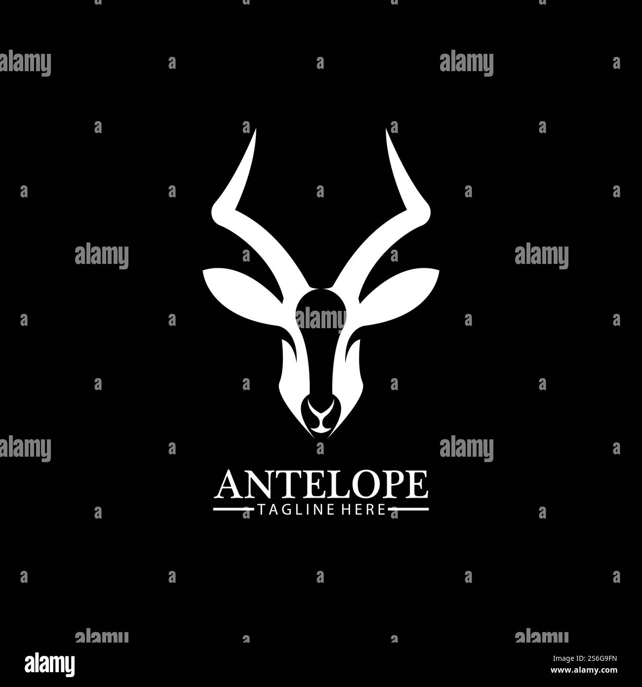 Antelope head logo vector icon illustration design template Stock ...