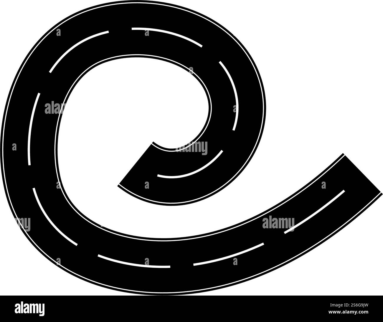 Car on background highway Black and White Stock Photos & Images - Alamy