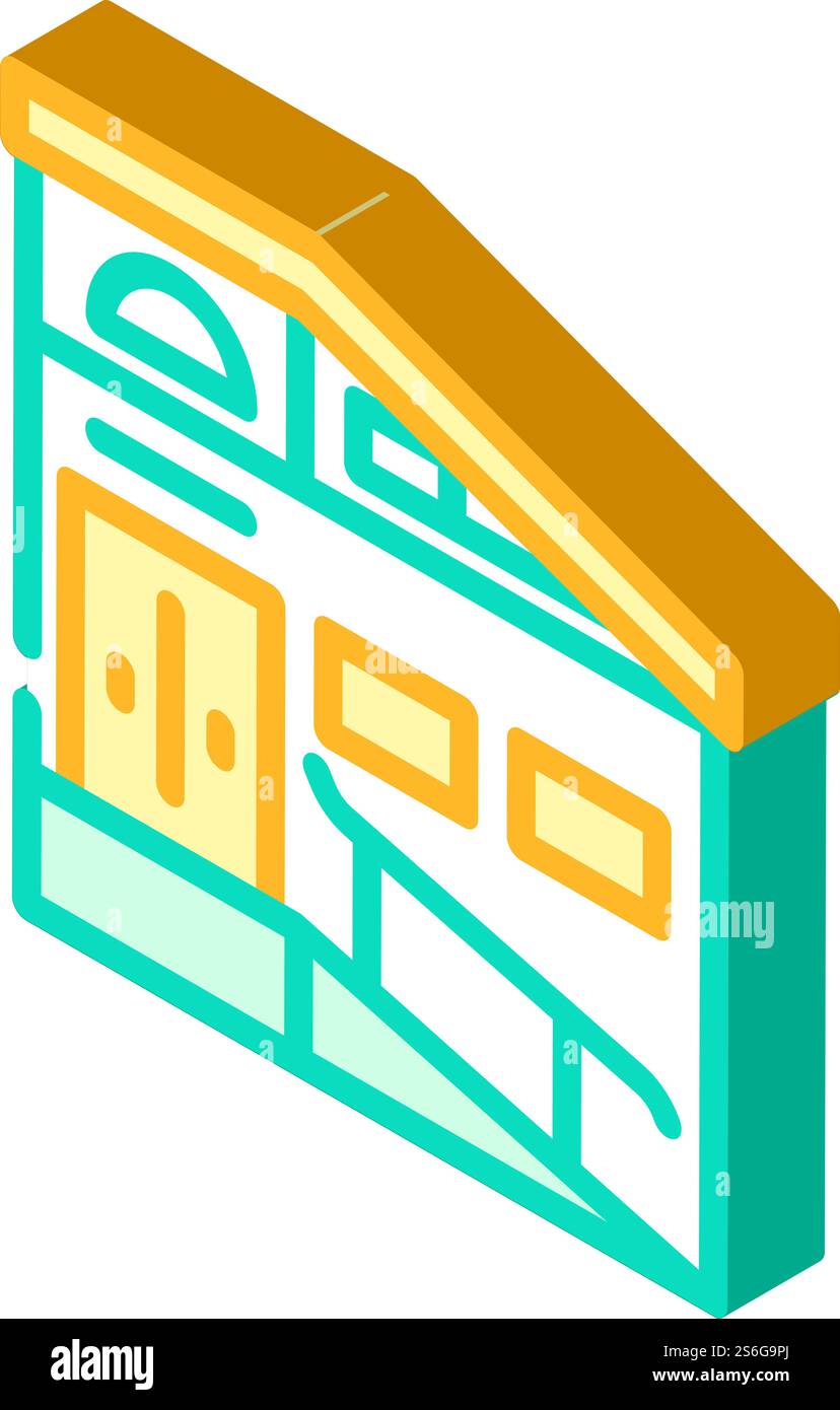 building ramp isometric icon vector. building ramp sign. isolated ...