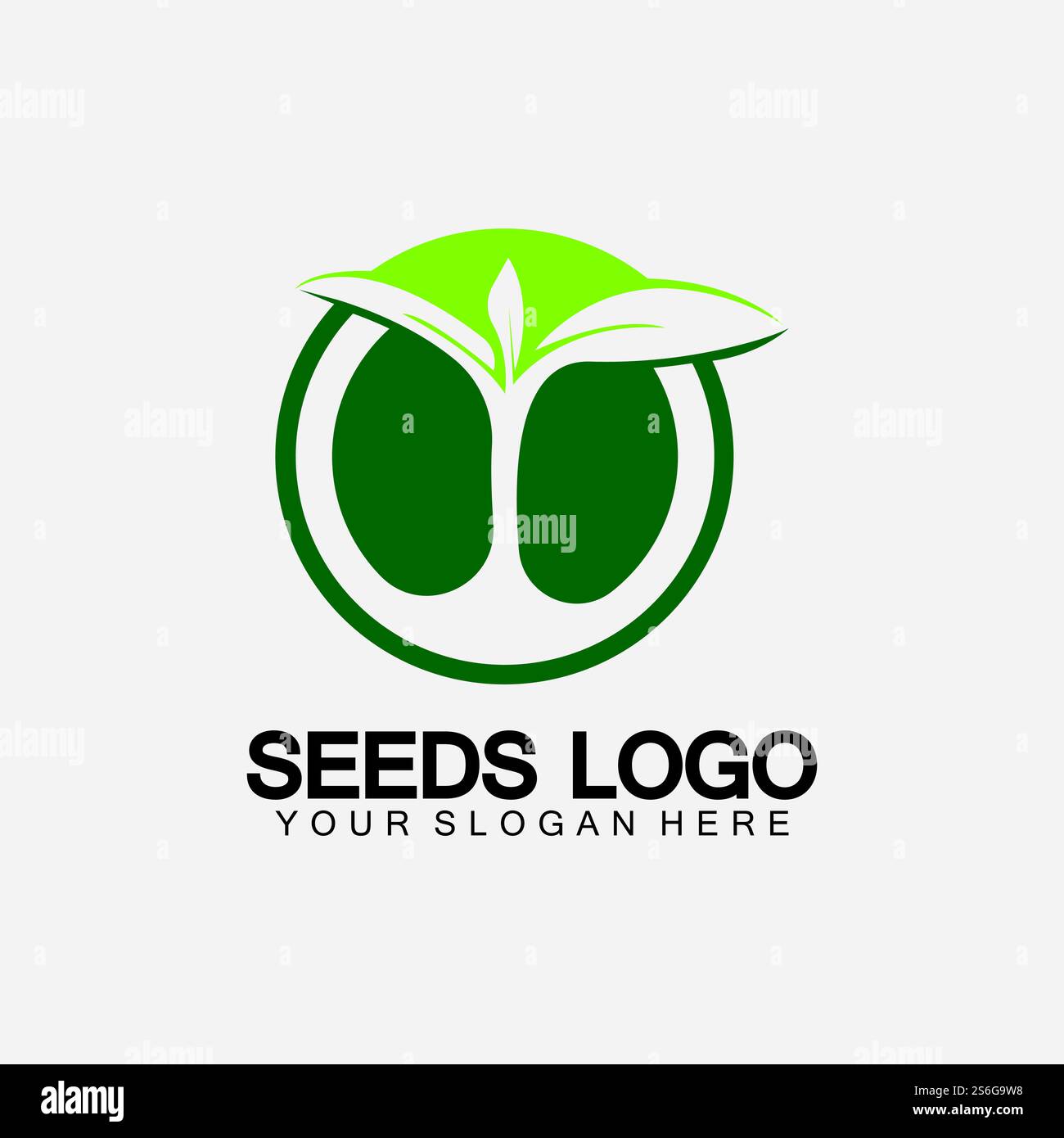 Plant Seeds Logo Concept Template Vector.growing seed logo.Seed grow ...