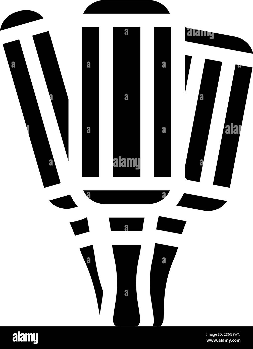 double-triple curling irons glyph icon vector. double-triple curling ...