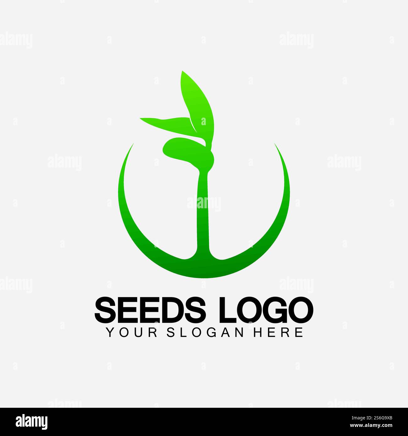 Plant Seeds Logo Concept Template Vector.growing seed logo.Seed grow ...