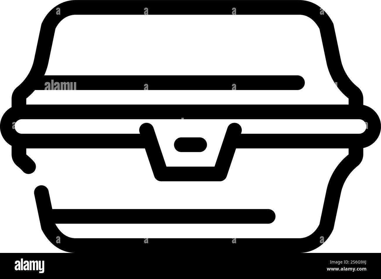 paper lunchbox line icon vector. paper lunchbox sign. isolated contour ...
