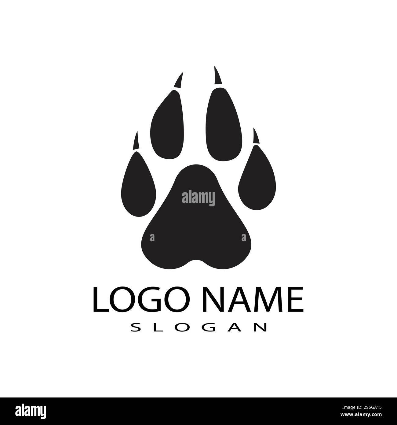 Dog paw vector footprint icon logo symbol graphic illustration Stock ...