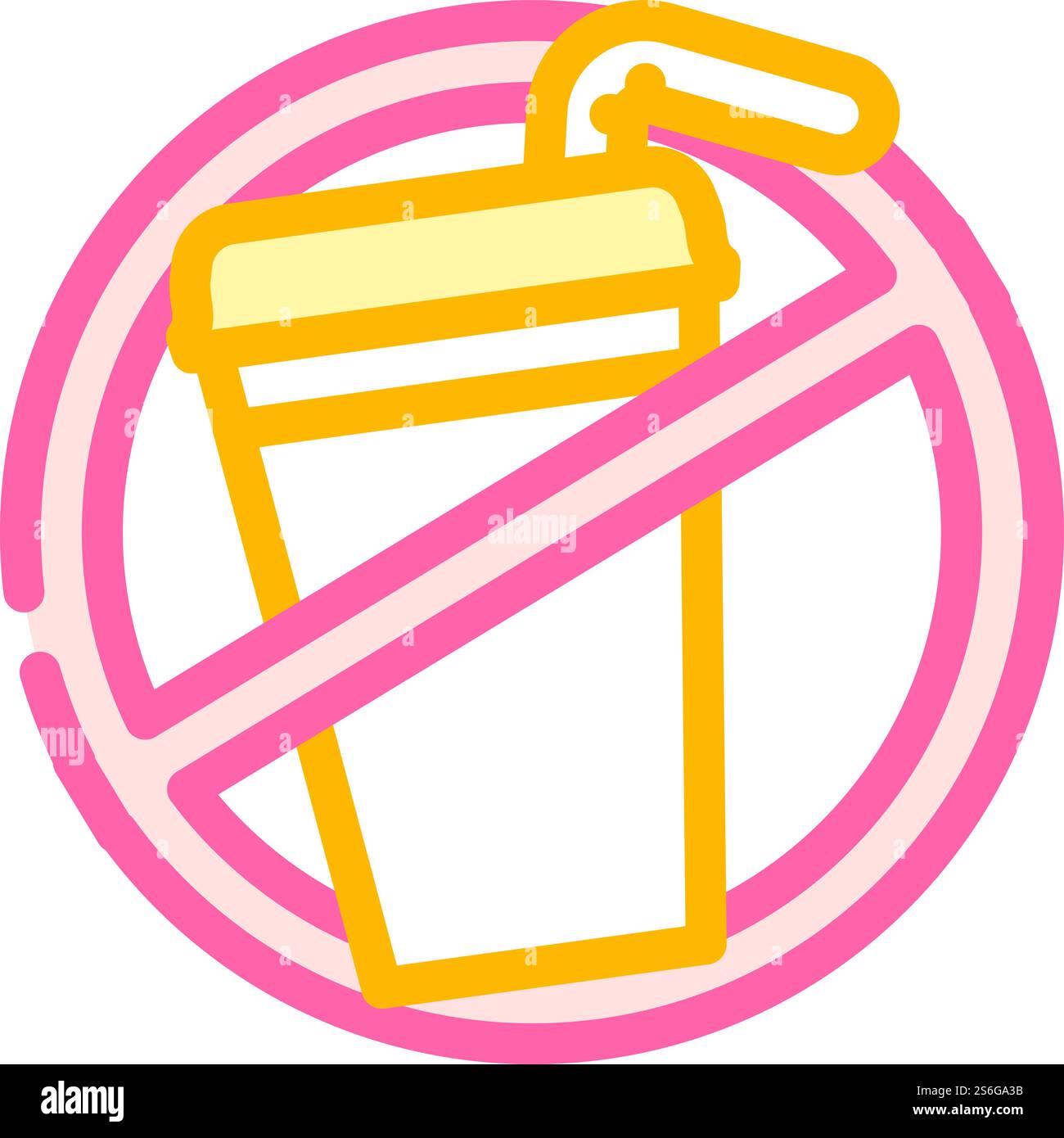 refusal from soda color icon vector. refusal from soda sign. isolated ...