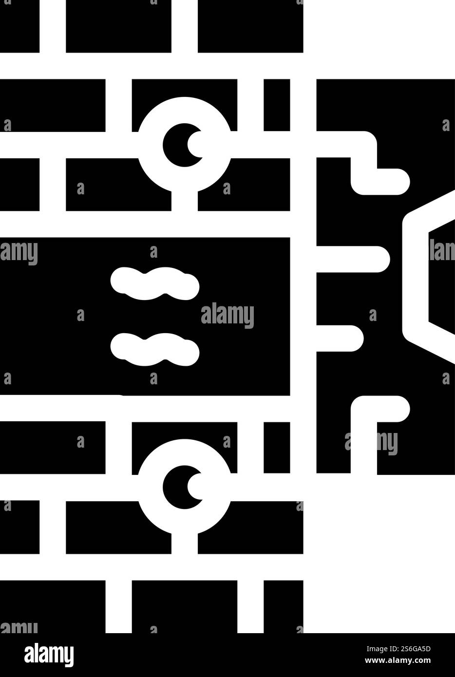 vibration sensor glyph icon vector. vibration sensor sign. isolated ...