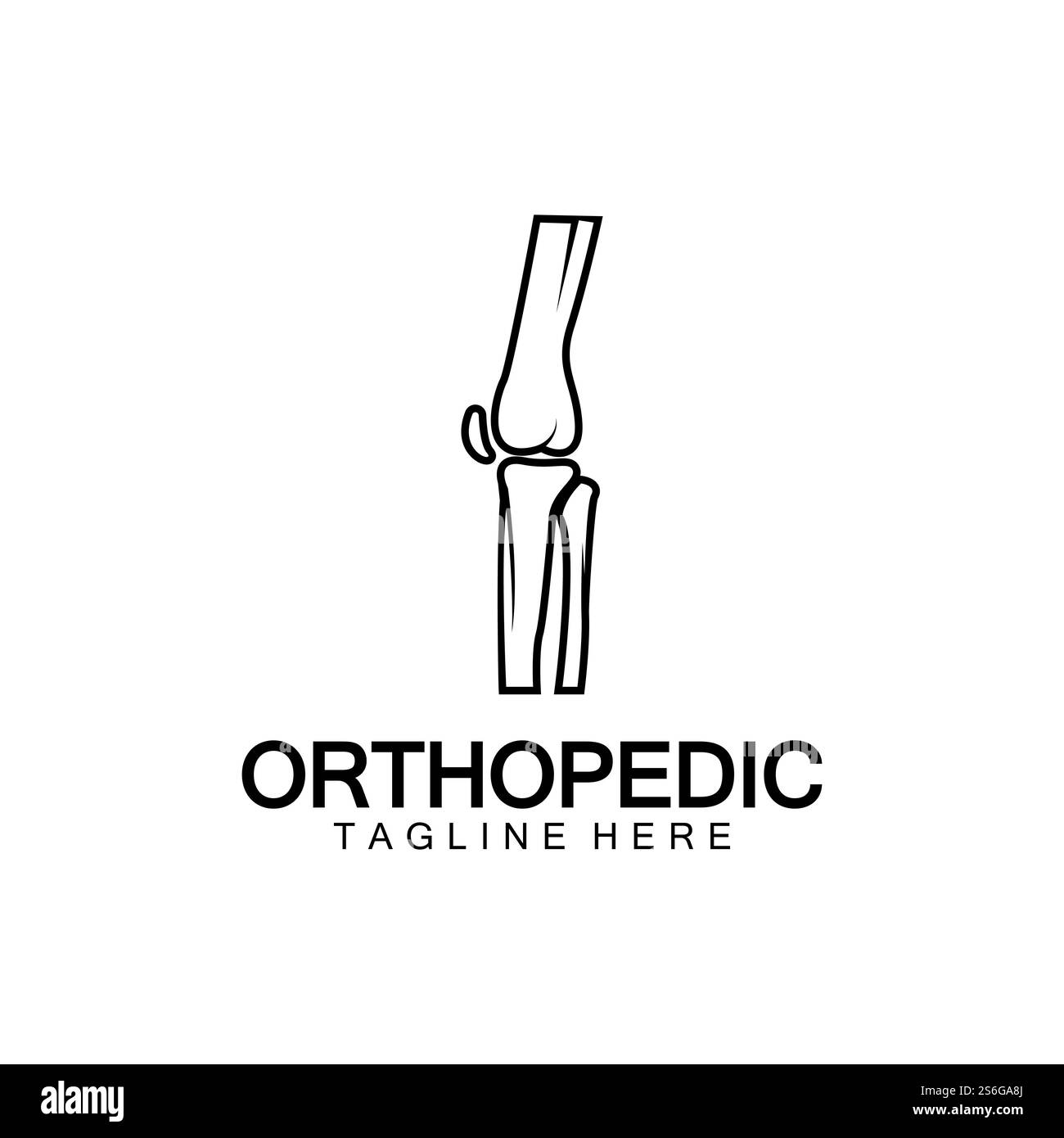 Orthopedic Health Bone Logo vector illustration Design template,Knee ...