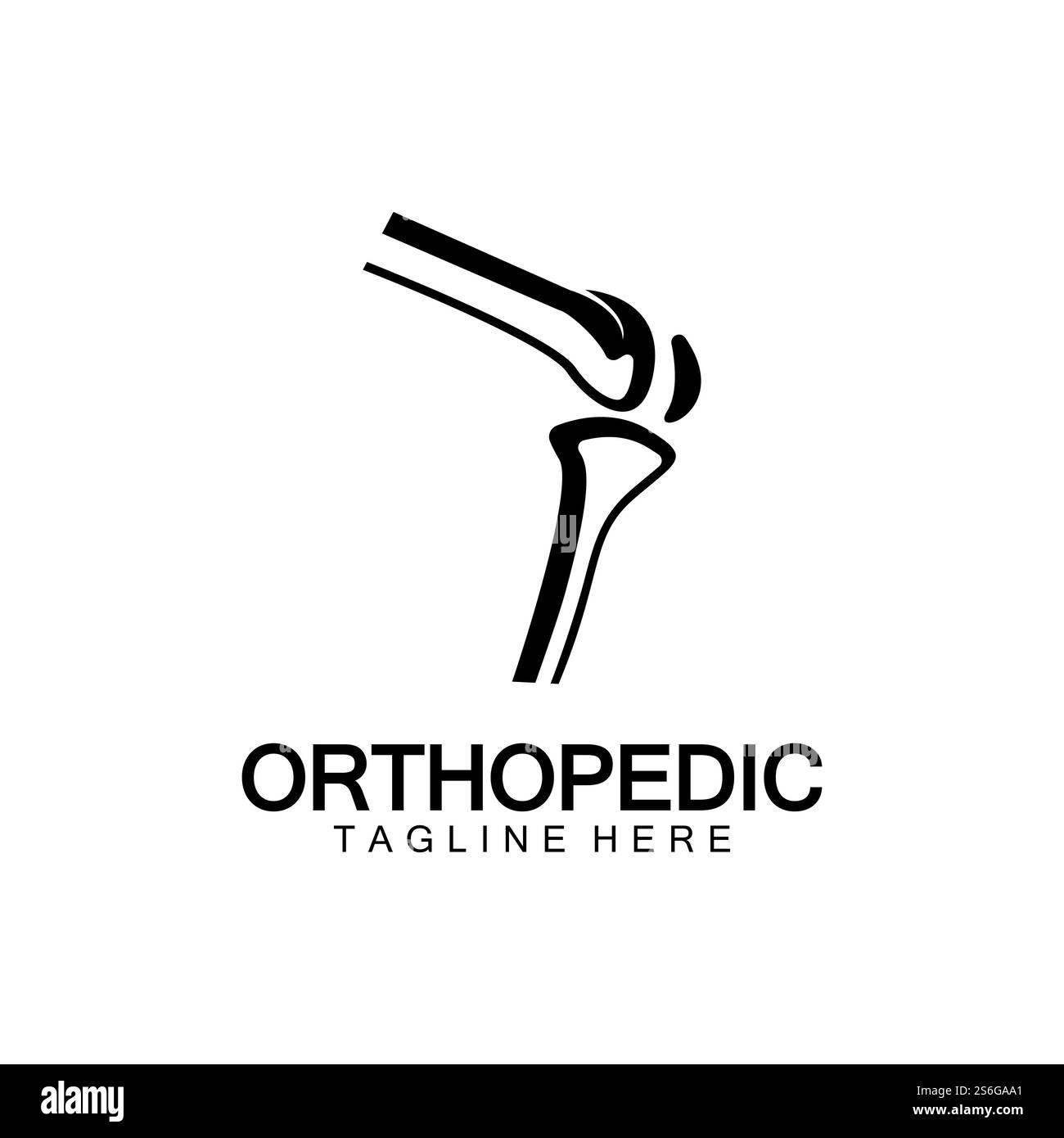 Orthopedic Health Bone Logo vector illustration Design template,Knee ...