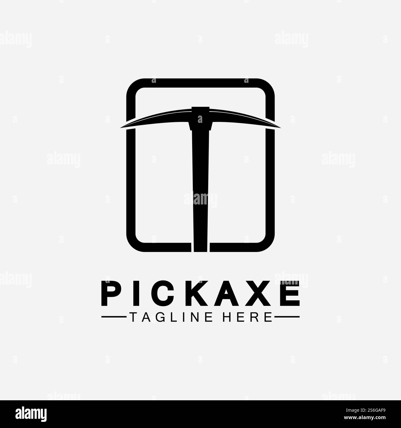 Pickaxe Logo Vector icon symbol illustration Design template, Mining ...