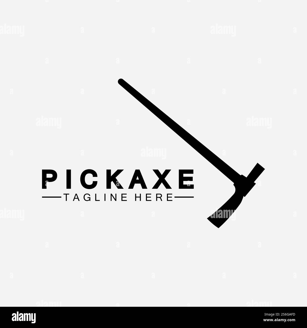 Pickaxe Logo Vector icon symbol illustration Design template, Mining ...
